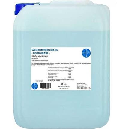 Wholesale Hydrogen Peroxide 3% - 10 Liters - Food Grade - H2o2 ...