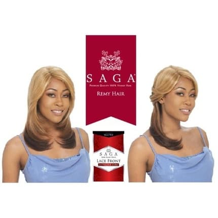 Wholesale Saga 100% Remy Human Hair Lace Front Wig Invisible Part Gf27 ...